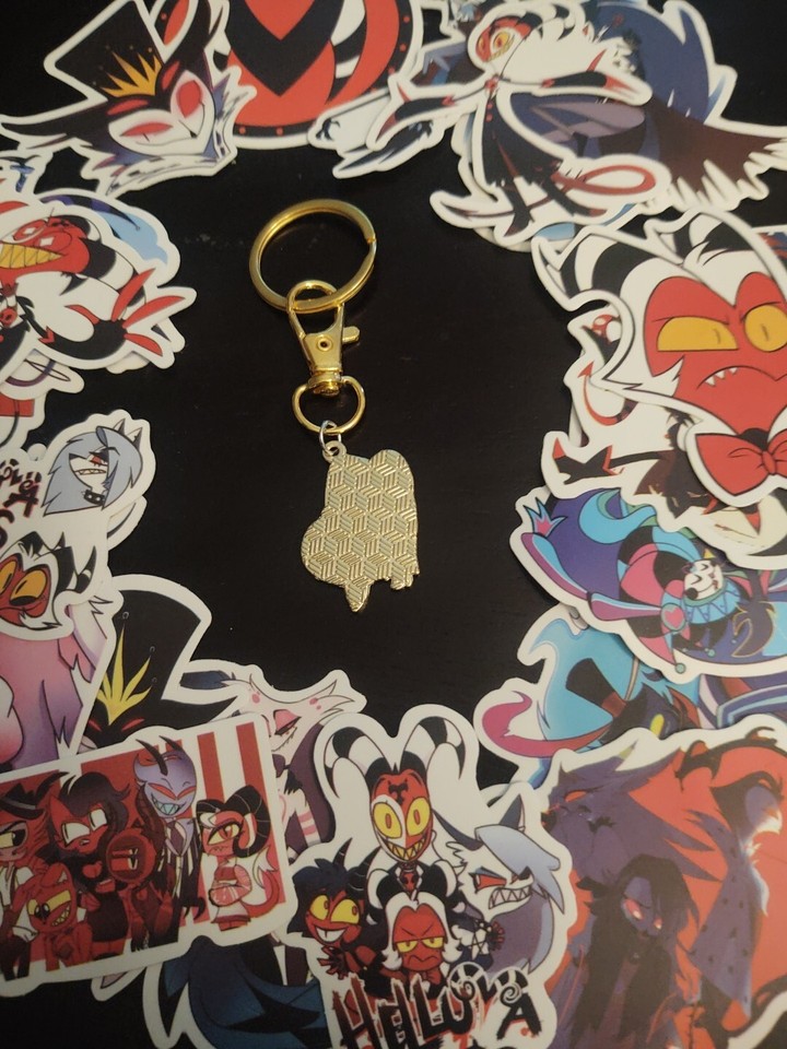Blitzo Buckzo Enamel Key Chain Helluva Boss + stickers | eBay
