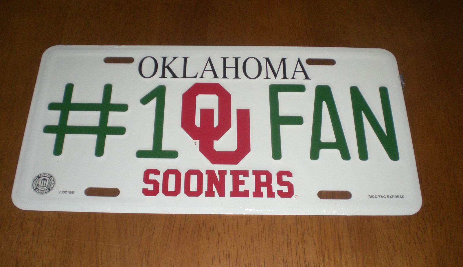 OKLAHOMA SOONERS #1 FAN METAL LICENSE PLATE - NEW | eBay