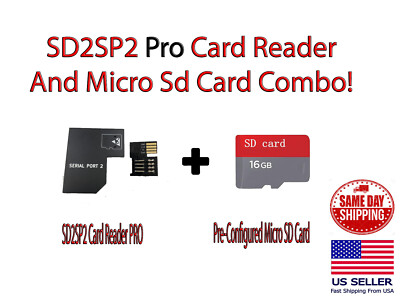 Nintendo GameCube SD2SP2 Pro 16GB MICRO SD Card Adapter GameCube Serial ...