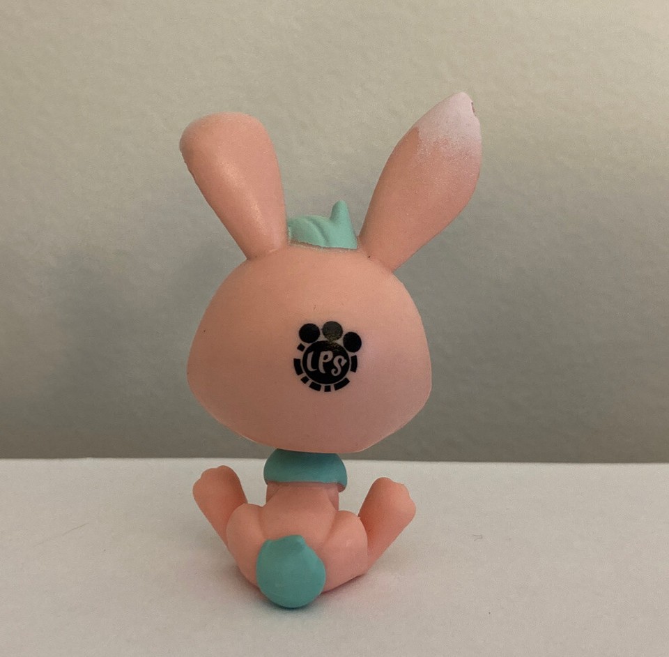 🌟Littlest Pet Shop Authentic #128 Sweetsie Fluffdale Pink Aqua Bunny ...