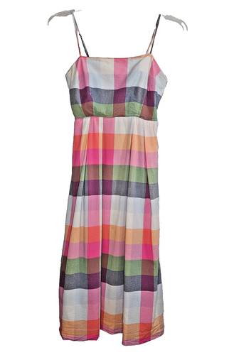 Kate Spade x Target Madras Multi Color Plaid Midi Sun Dress Size XS | eBay