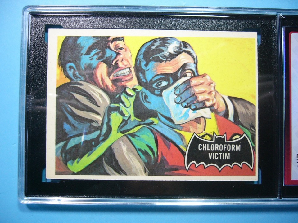 1966 O-PEE-CHEE CHEWING GUM BATMAN CARD #6 CHLOROFORM VICTIM KSA 5.5 ...