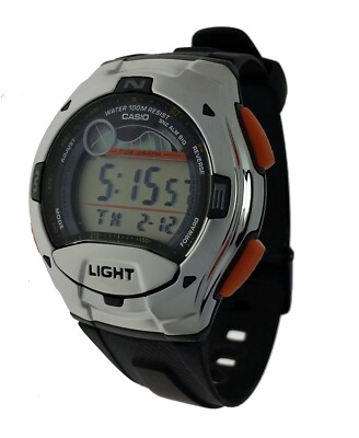Casio W753 2AVCF Moon Tide Graph Watch 5 Alarms 100 Meter WR Resin ...