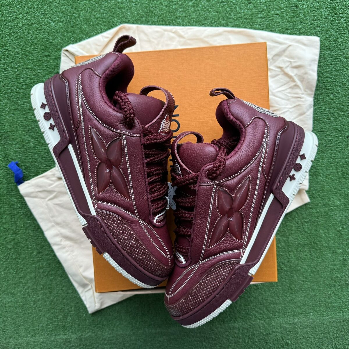 100% Authentic Louis Vuitton Bordeaux Skate Sneakers LV 10.5 100% Authentic Louis Vuitton Bordeaux Skate Sneakers LV 10.5