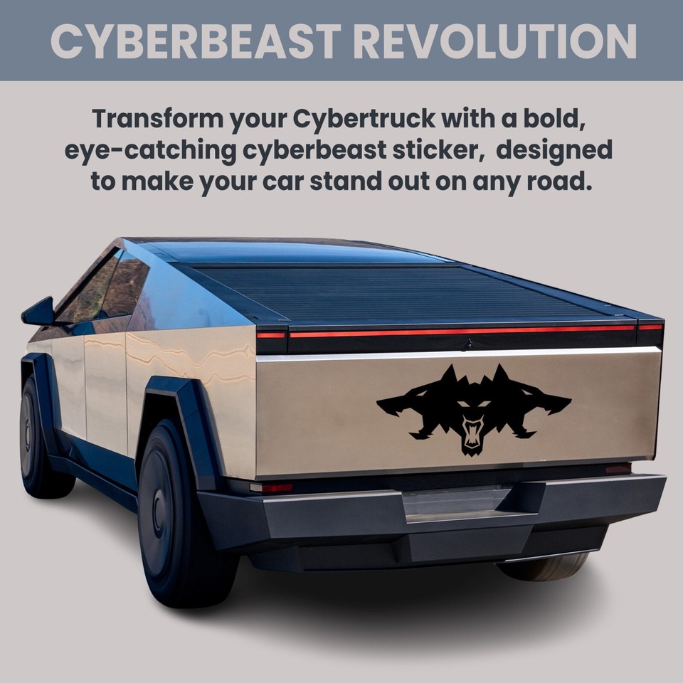 Cyberbeast Tesla Cybertruck Graffiti Decal Stickers for Tailgate and ...