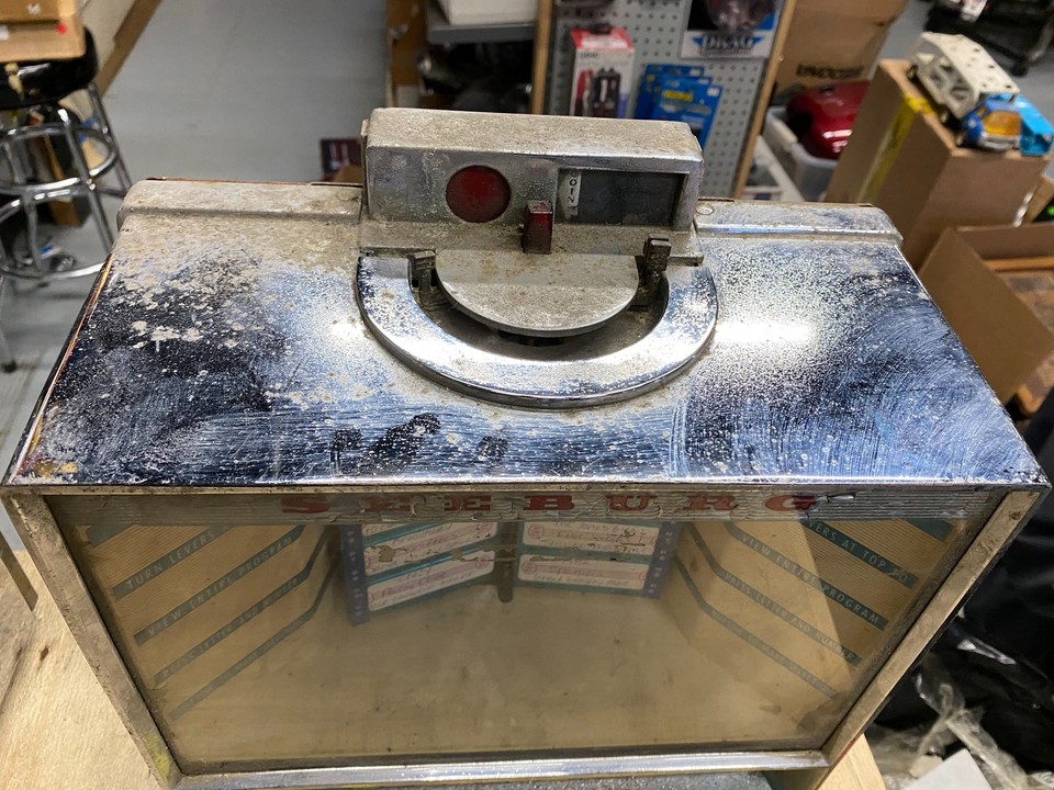 Vtg Seeburg Table Top Wall Jukebox Selector Diner Man Cave Rock N Roll ...