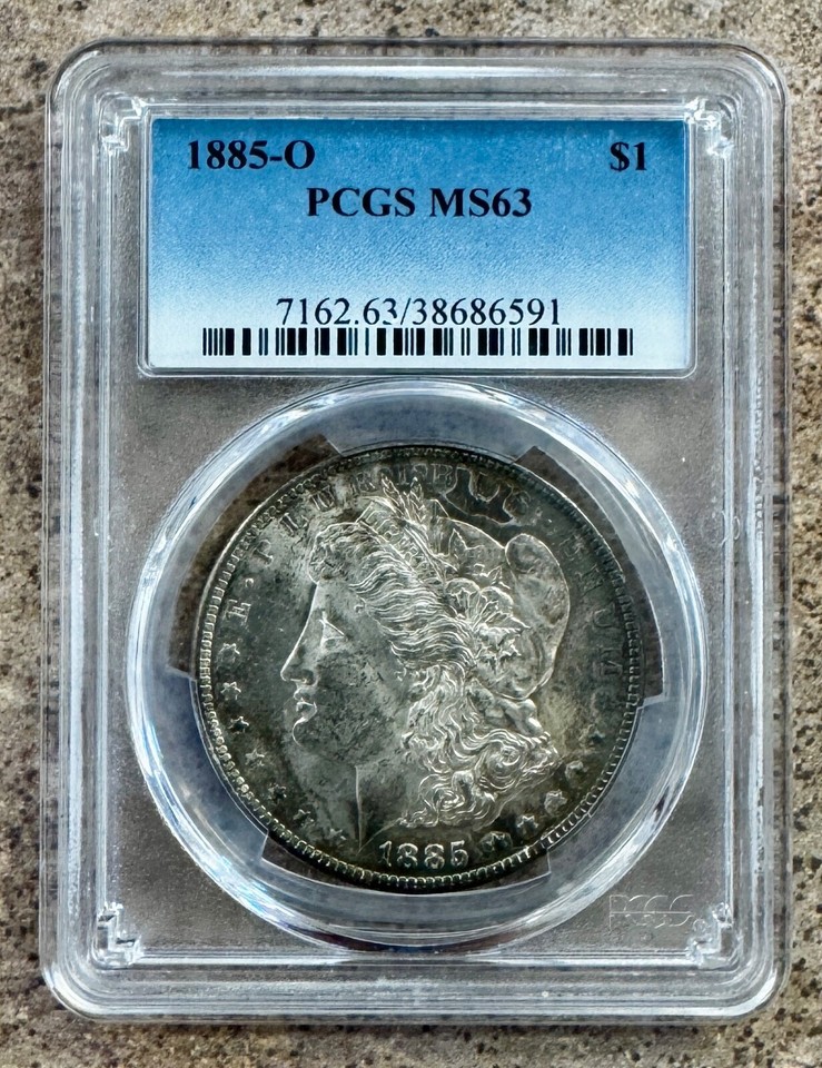 1885-O Morgan Silver Dollar Silver Coin, PCGS MS-63 | eBay UK