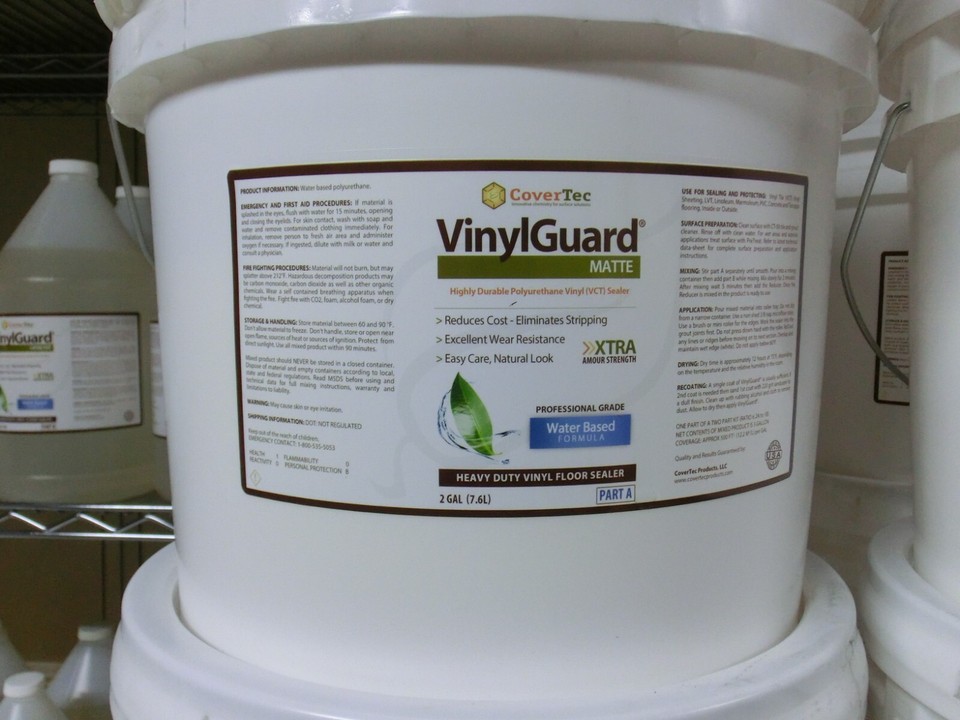 CoverTec VinylGuard Heavy Duty Vinyl Floor Sealer – Matte Finish - 3 ...