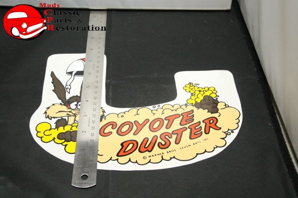 Mopar Air Cleaner Decal Wile E. Coyote For 70 Coyote Duster Hemi 6 Pack ...
