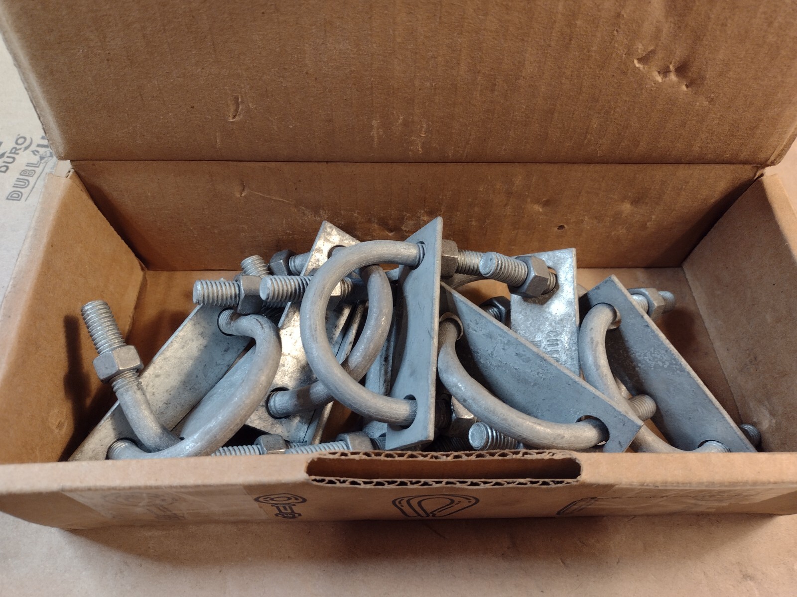 Box of 10 Chicago Hardware 53686-8 / 21HG, 3/8-16" Hot Galvanized U ...