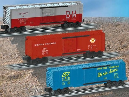 LIONEL- 39253- 6464 ARCHIVE BOXCAR 3 CAR SET - L&N/D&M/NS - 0/027 - NEW ...