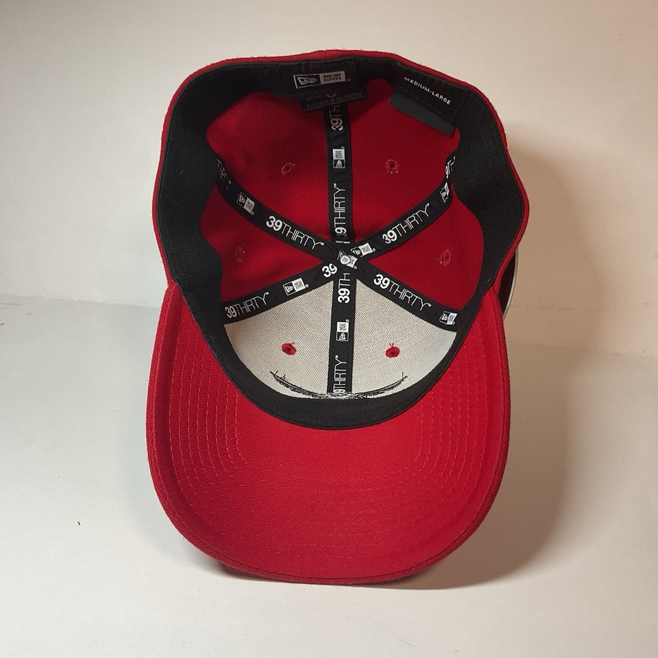 PRO GOLF GENESIS INVITATIONAL NE 39THIRTY FITTED M/L RED CAP/HAT W ...