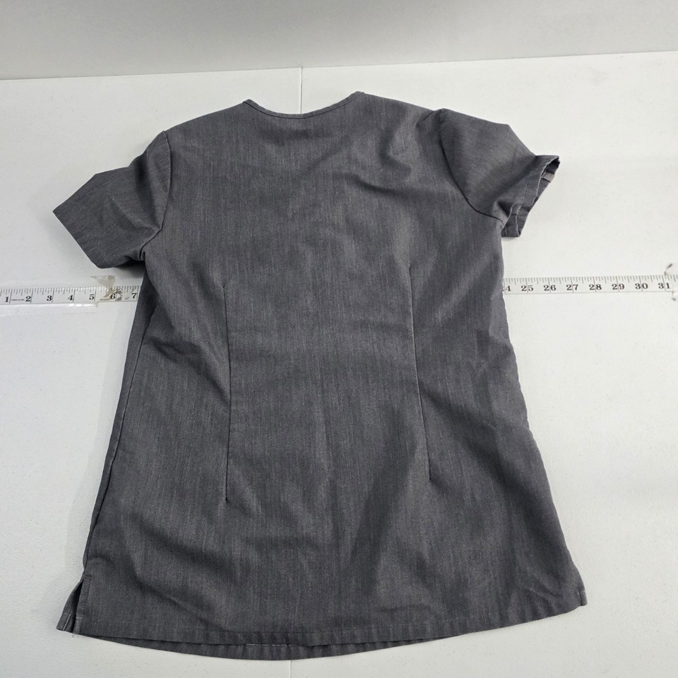 FIGS Technical Collection XS Gray Scrub Top Medical Uniform V-Neck | eBay