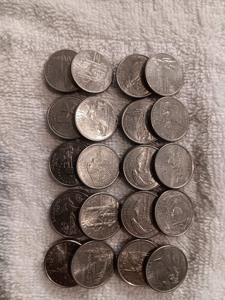 Washington State Quarters Mixed Lot - $10 Roll Of 40 Random Circulated ...