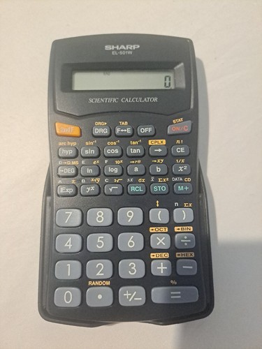 SHARP EL-501W Scientific Calculator w/ Cover Tested and working | eBay