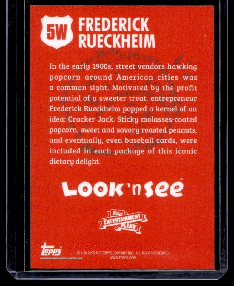 2023 Topps Ermsy Entertainment Blend WACKY PACKAGES FREDERICK RUECKHEIM ...
