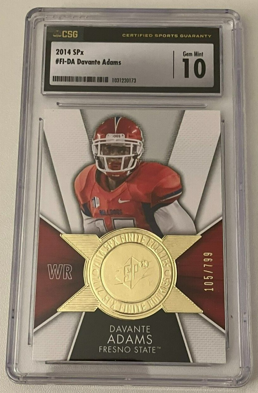 2014 Upper Deck SPX Devonte Adams #105/799 Fresno State CSG Graded GEM ...