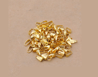 100PCS Pendant Clips & Pendant Clasps Pinch Clip Bail Jewelry Pendant ...