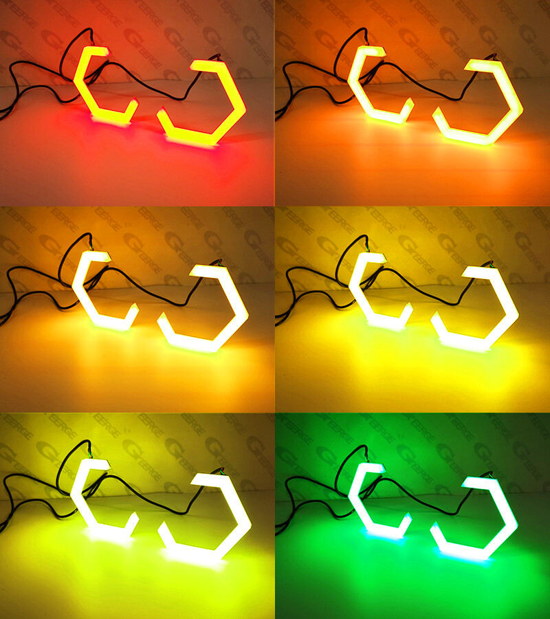 For INFINITI G25 G35 G37 Q40 Q60 V36 RGB LED Angel Eyes Dynamic Hex ...