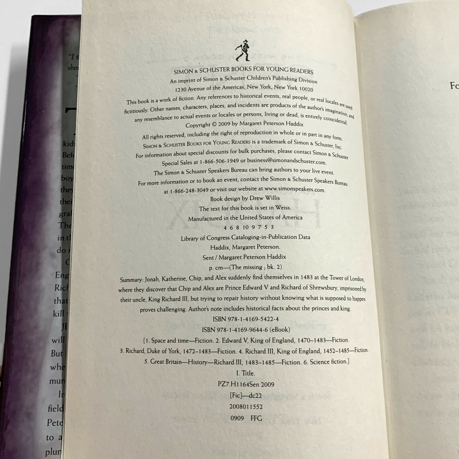 The Missing Book 2: Sent by Margaret Peterson Haddix (2009, Hardcover ...