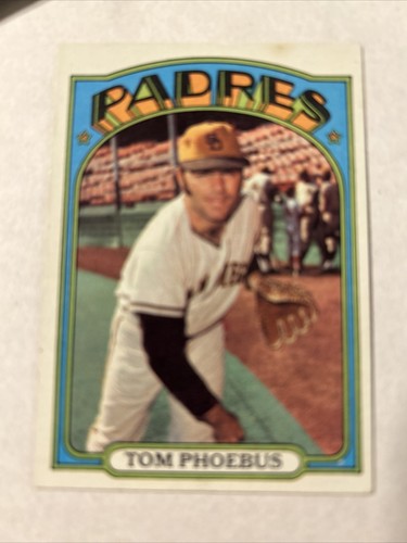 1972 Topps Baseball Card #477 Tom Phoebus - San Diego Padres Nm Free ...