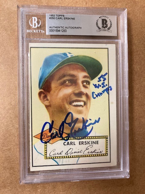 Carl Erskine Autographed Memorabilia | Signed Photo, Jersey ...