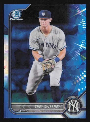 2022 Bowman Chrome TREY SWEENEY Sapphire Edition card NEW YORK YANKEES ...