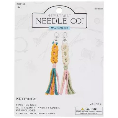 44th Street Needle Co. Macrame Kit Daisy Macrame Keychain Kit | eBay