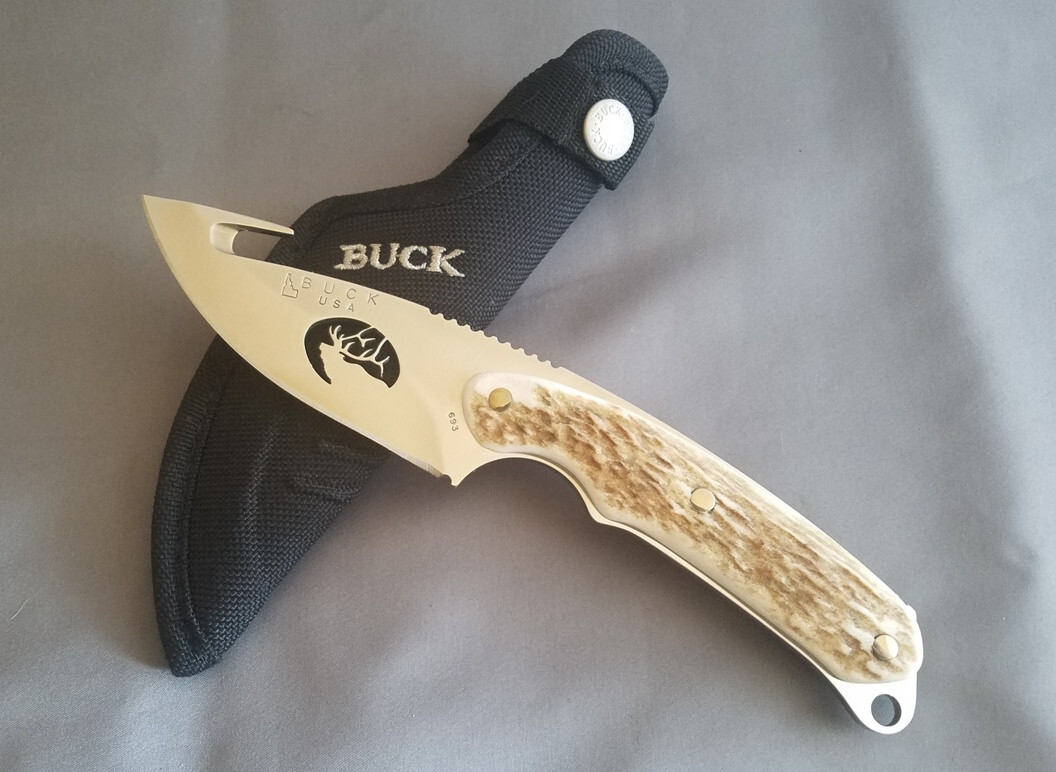 BUCK KNIFE : Limited Edition 693 Elk Stag Handles - Bull Elk Profile ...