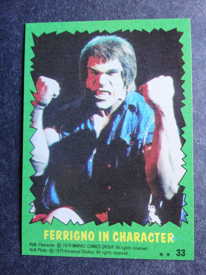 1979 Topps The Incredible Hulk TV Show Card Complete Your Set You U ...
