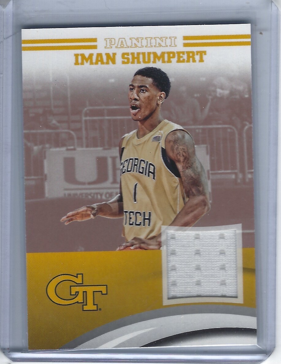 2016 Panini Georgia Tech Collection Iman Shumpert Player Worn Jersey ...