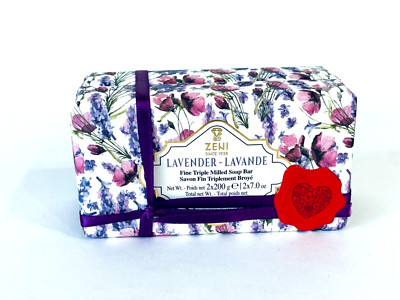 ZENI DIAMANTE LAVENDER FINE TRIPLE MILLED SOAP BAR MADE IN ITALY 7 0Z ...