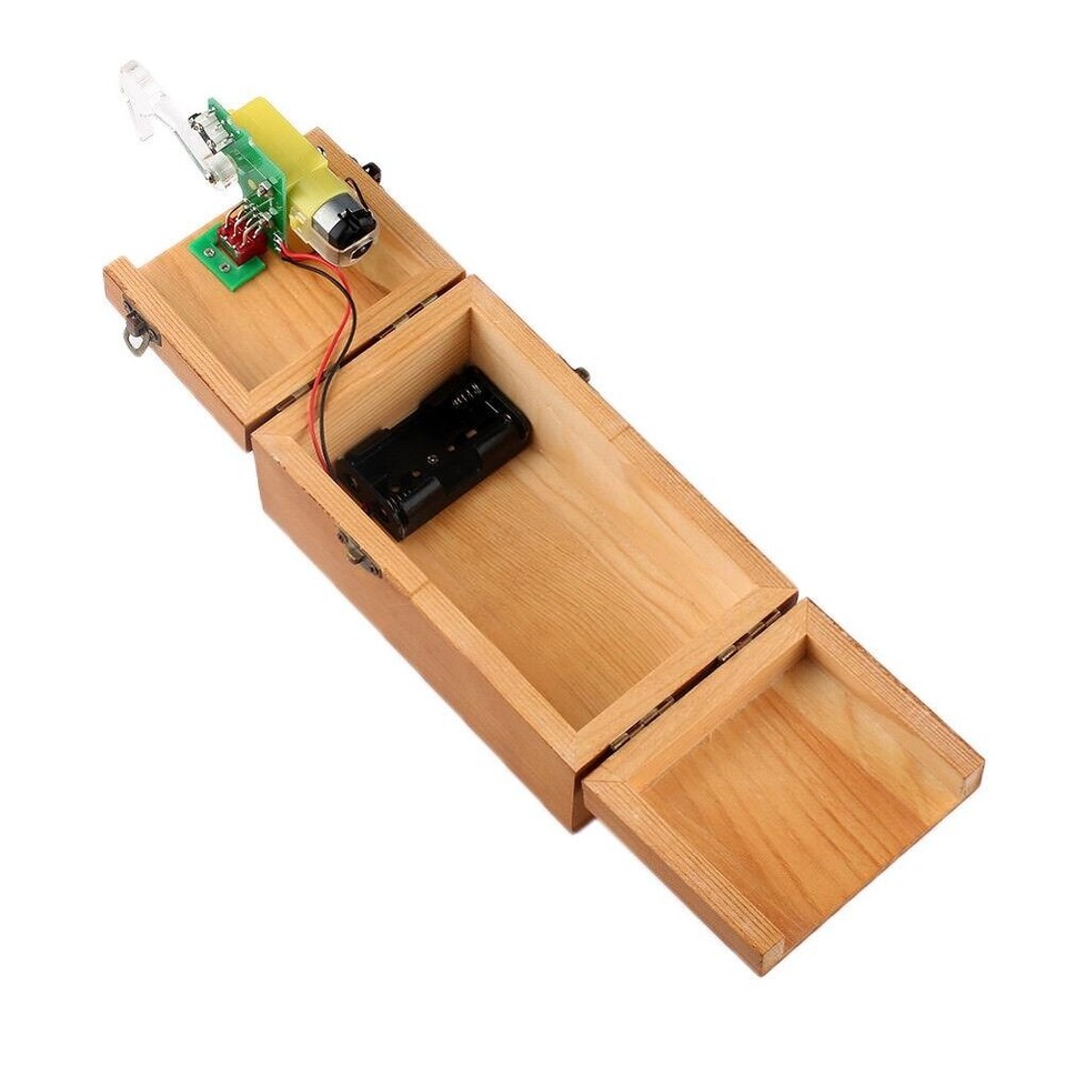 Turns Itself Off Useless Box Leave Me Alone Machine Fully Assembled in Real Wood | eBay