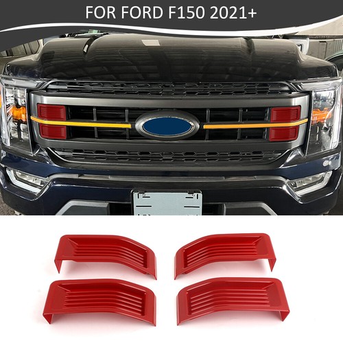 Red Tremor Front Grille Grill Insert Cover Trim Bezels For Ford F-150 ...