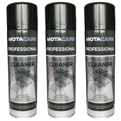 3x Motacare Electrical Contact Cleaner Spray Switch Circuit Dirt ...