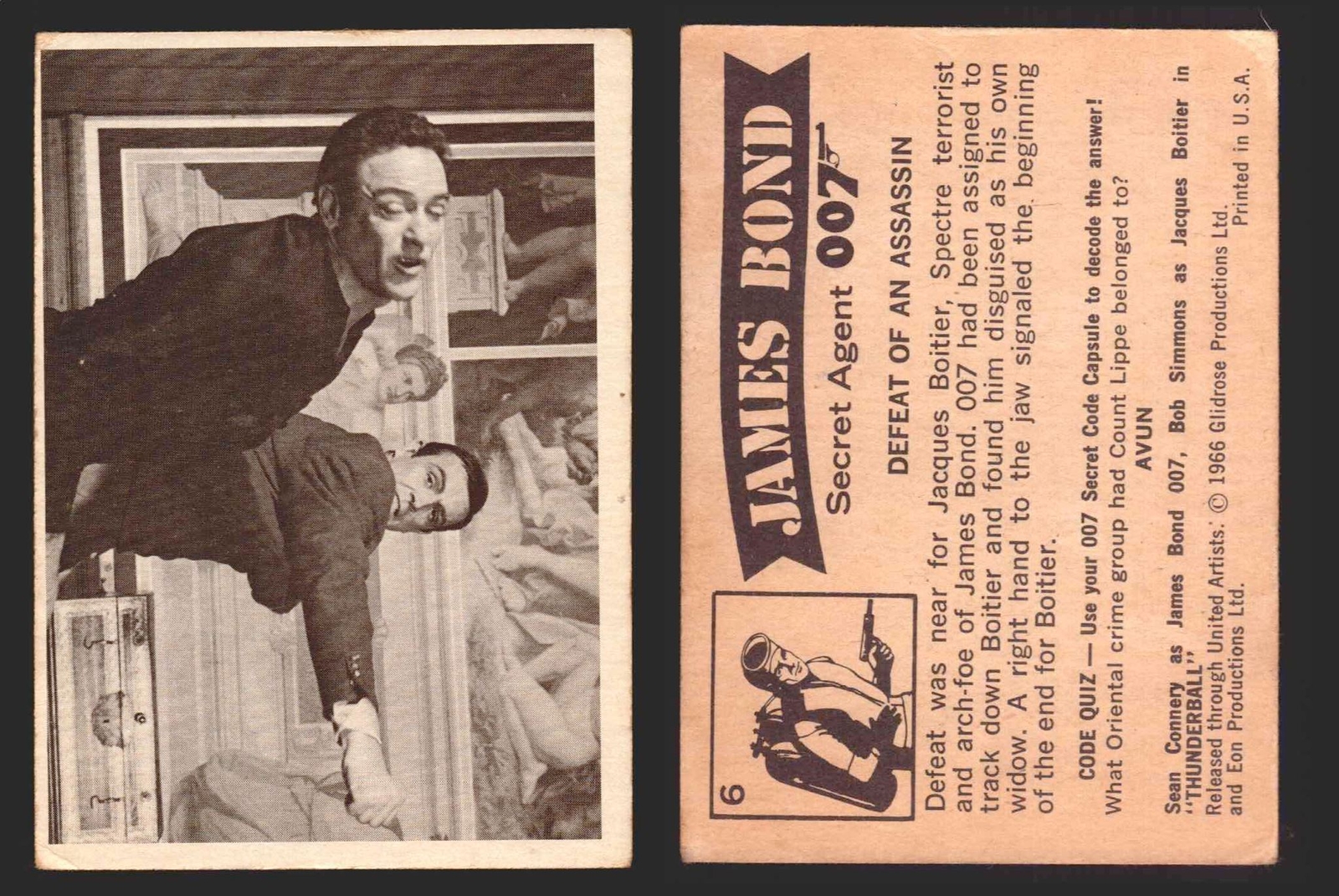 1966 James Bond 007 Thunderball Vintage Trading Cards You Pick Singles ...