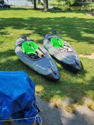 Sevylor QuickPak K5 1 Person Inflatable Kayak with Hand Pump and Paddle ...
