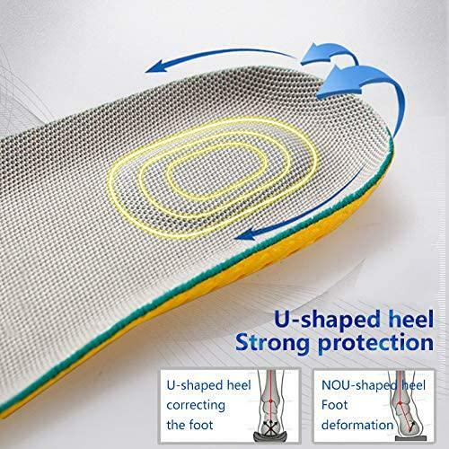 3 Pairs Elastic Shock Absorbing Shoe Insoles Breathable Honeycomb ...