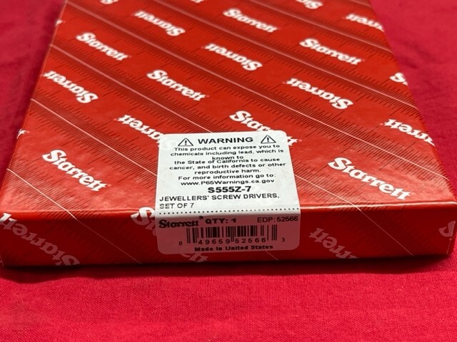 Starrett S555Z-7 Jewelers Screwdriver Set, Set of 7 IN STOCK | eBay