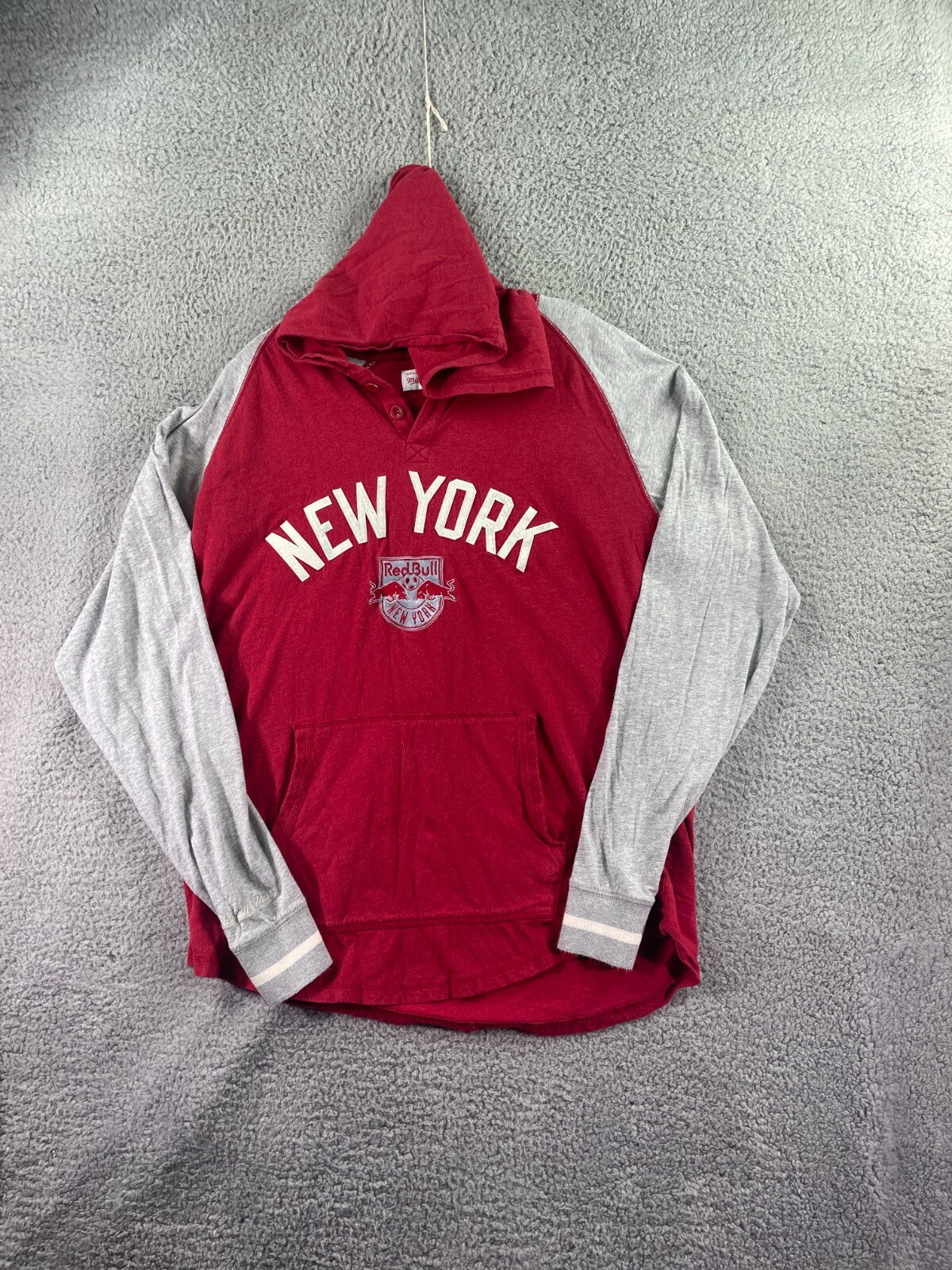 Womens Mitchell Ness Red Bull New York Long Sleeve H… - Gem