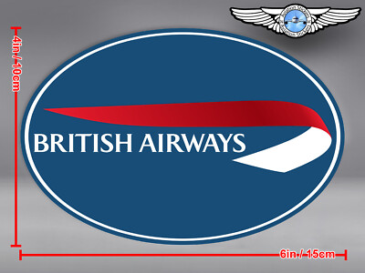 BRITISH AIRWAYS BA BLUE BACKGROUND LOGO DECAL / STICKER | eBay