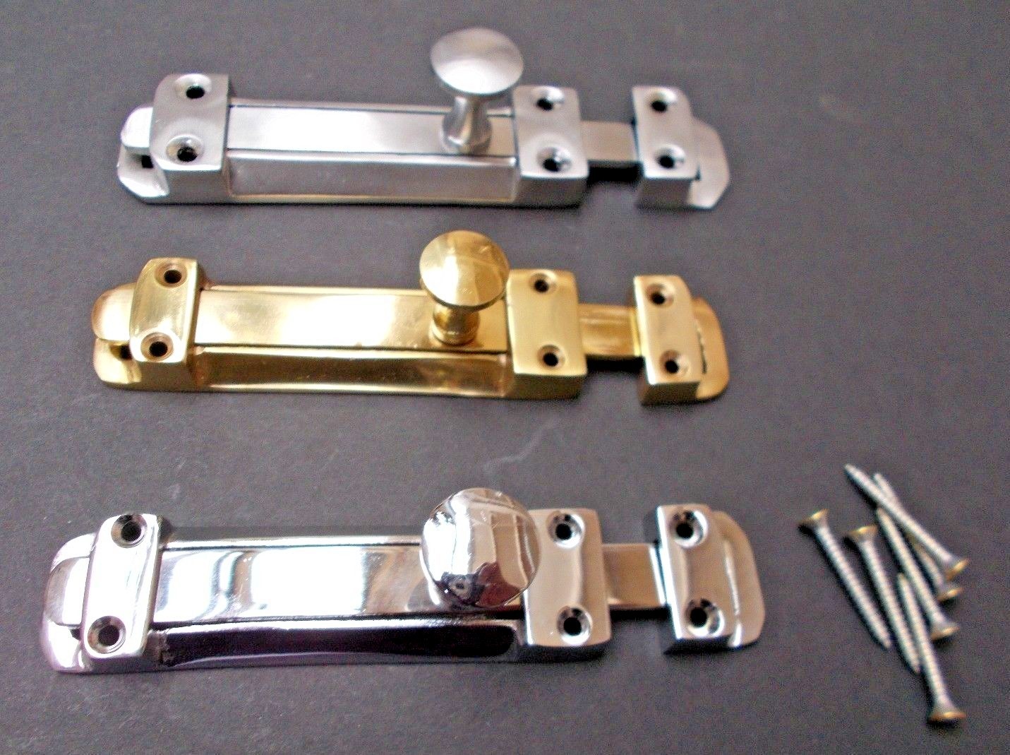 SOLID BRASS CONSTRUCTION HEAVY SURFACE SLIDE SHOOT DOOR BOLT | eBay UK