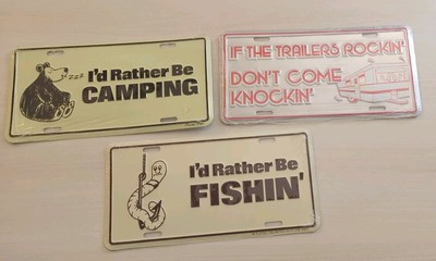 Lot of 3 Vintage Camping Fishing Souvenir Booster License Booster ...