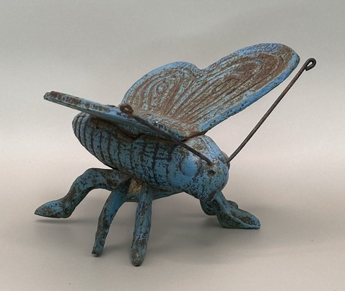 Vintage Cast Iron Butterfly Moth Fly Bug Garden Paperweight Figurine | eBay