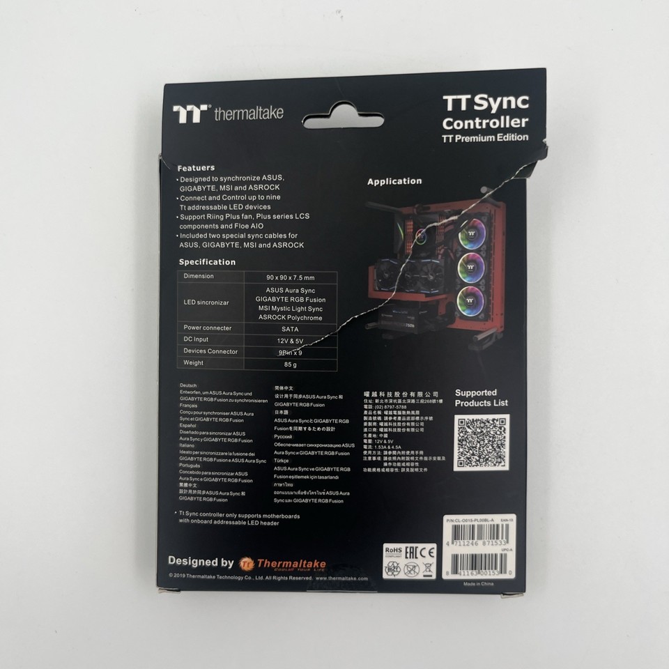 New Open Box Thermaltake TT Premium LED Sync Controller CL-O015-PL00BL ...
