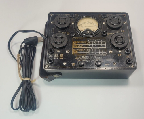 RADIO PRODUCTS TUBE TESTER TYPE C - 4 PIN TUBE UX SERIES 5 PIN TUBE UX ...