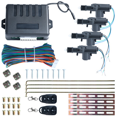 Universal Car Remote Central Door Lock Locking Keyless Entry System Kit ...