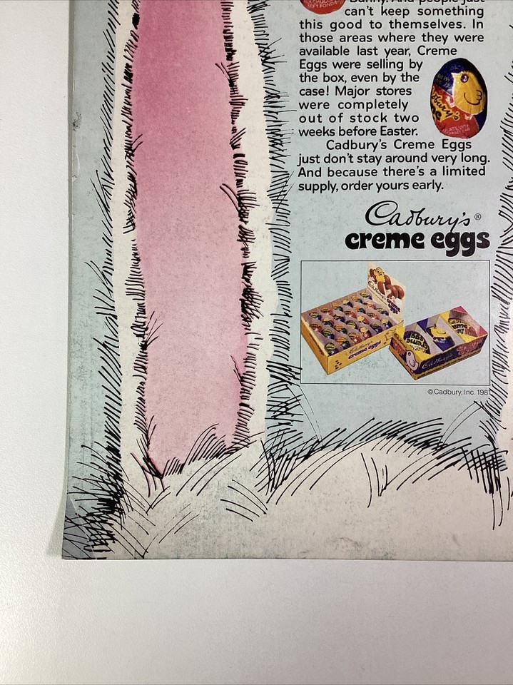 Cadbury Candy Print Ad Original Vintage 1981 Rare VHTF Crème Eggs ...