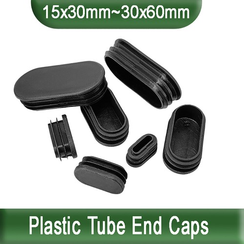 Arch/Elliptical Plastic Tube End Caps Stoppers Insert Bungs Blanking ...