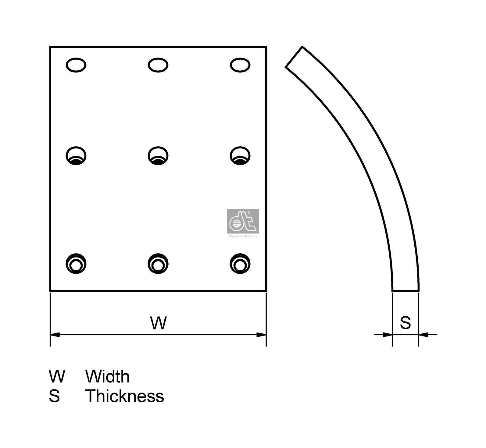 CAPSautomotive Brake Lining Kit drum brake for Ror_Meritor MBLK2350 ...